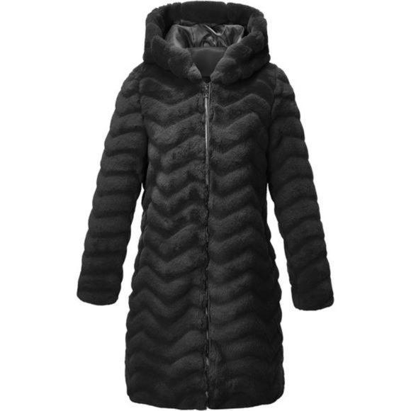 Jackets & Coats | Women Long Faux Fur Coat Blackwave Texture | Poshmark